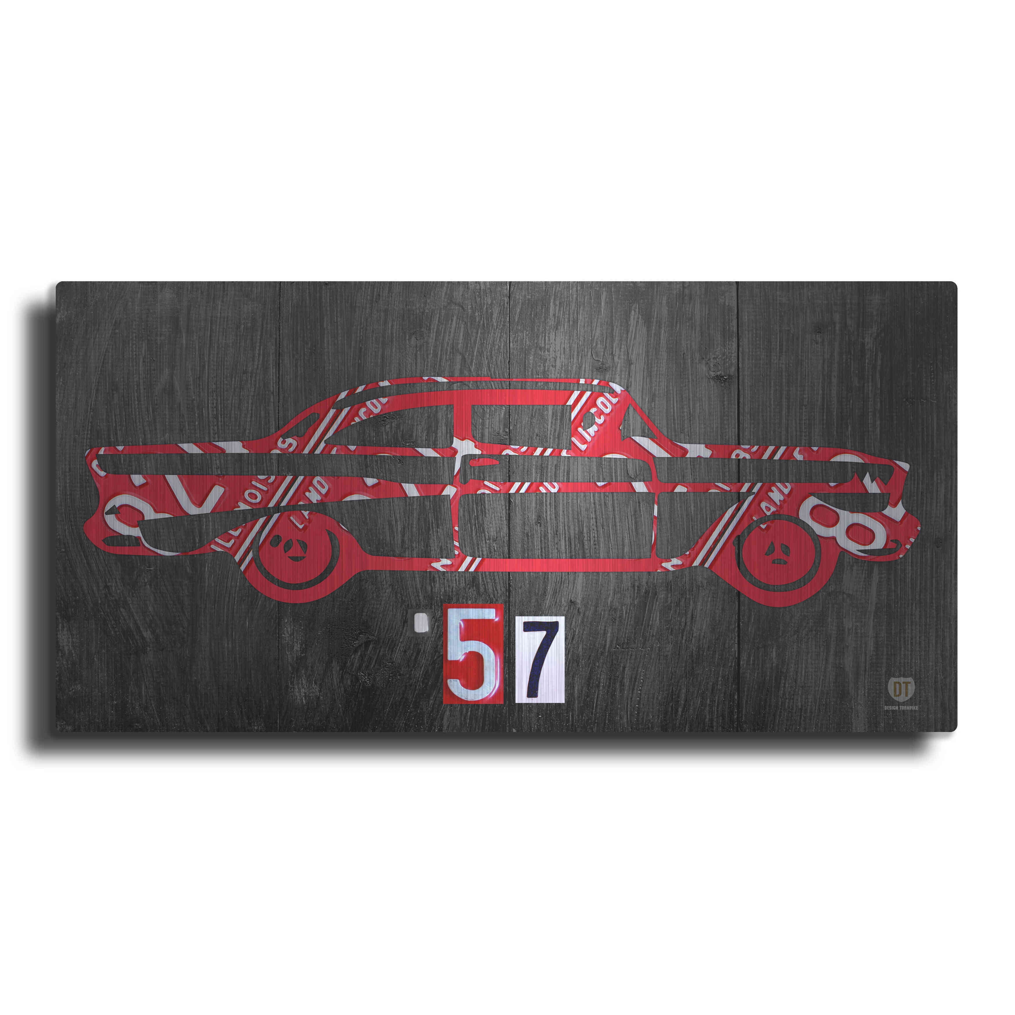 Luxe Metal Art '57 Chevy License Plate Art' by Design Turnpike, Metal ...