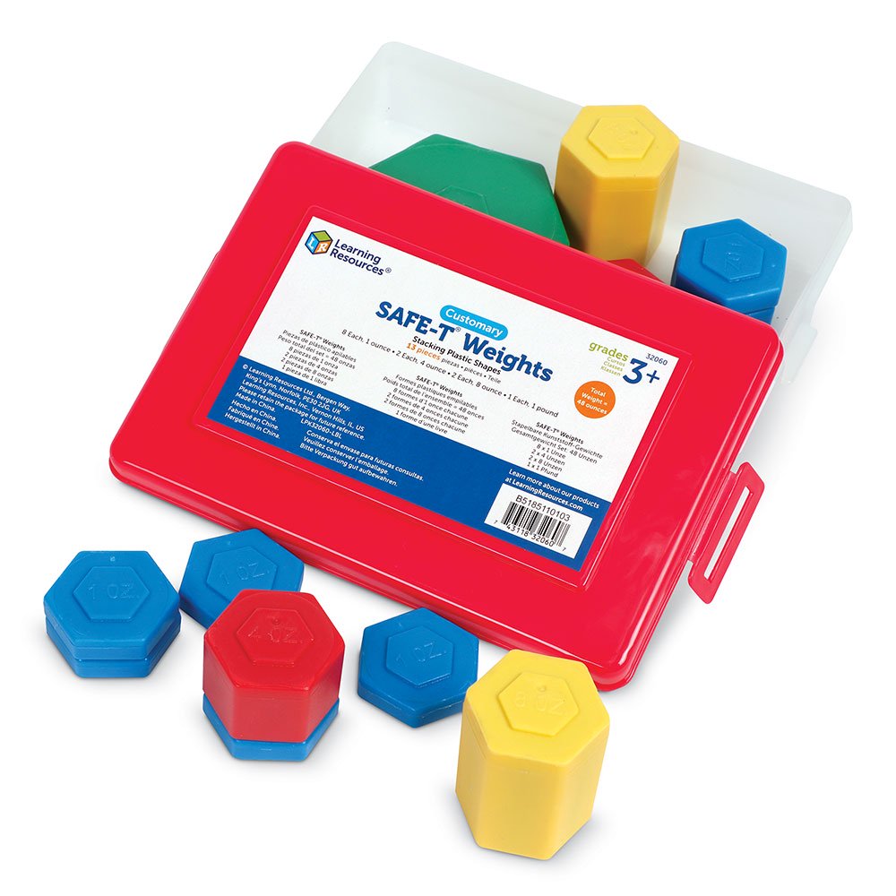 Learning Resources Weight Pax Custom Safe-T Weights, Classroom Supplies ...