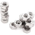150 pcs M3 Hex Nuts Stainless Steel 3mm I.D Silver Nuts for 3D Printer ...