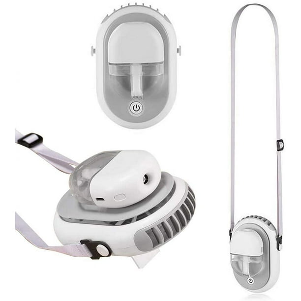 Mini Mist Fan, Quiet USB Portable Rechargeable Humidifier, 2000mAh ...