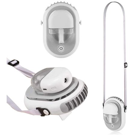 Mini Mist Fan, Quiet USB Portable Rechargeable Humidifier, 2000mAh ...