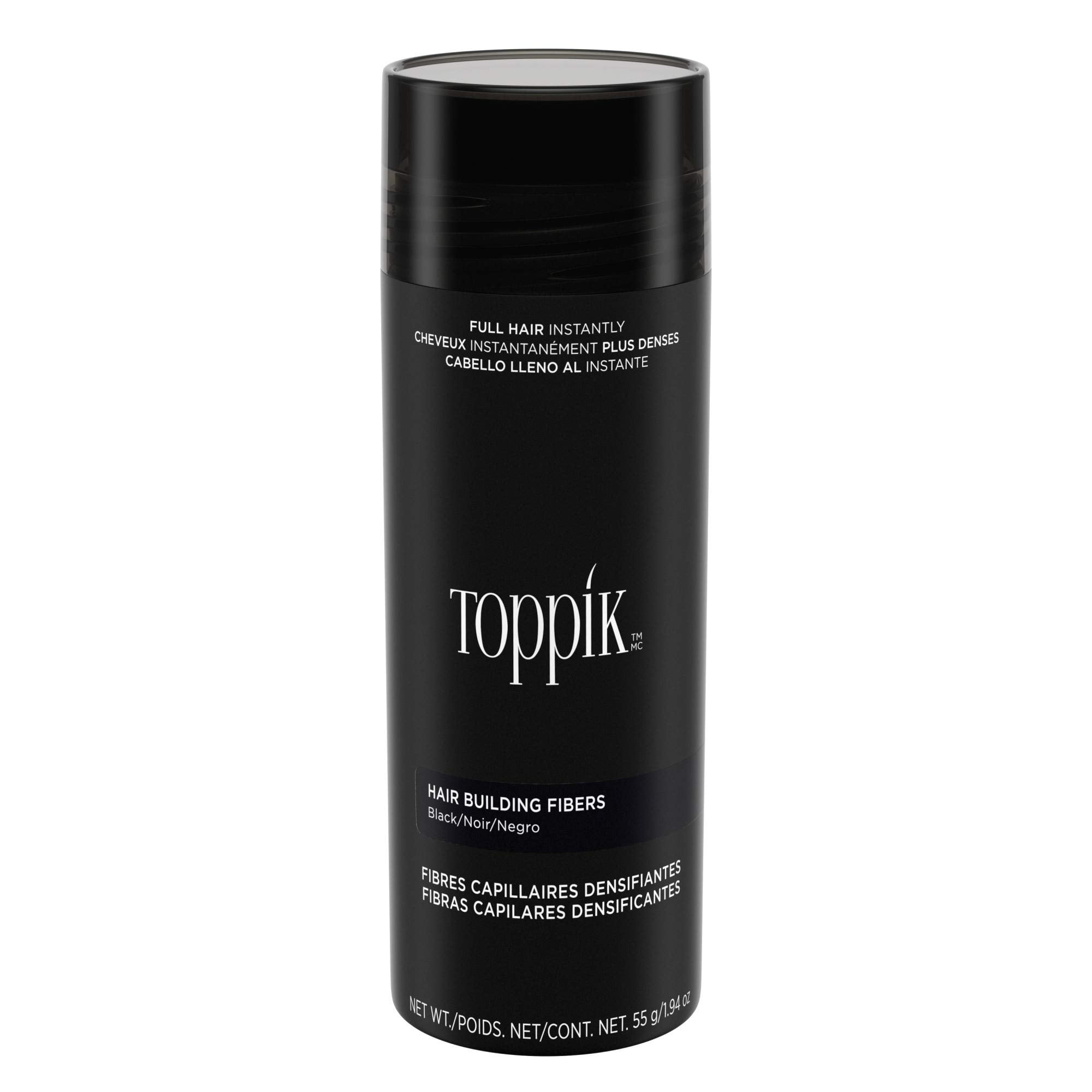 Hair Building Fibers TOPPIK Black 55 g para hombres y mujeres | Bodega Aurrera en línea