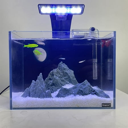 1 Gallon Glass Aquarium Fish Tank, 8 in 1 Small and Medium Tabletop ...