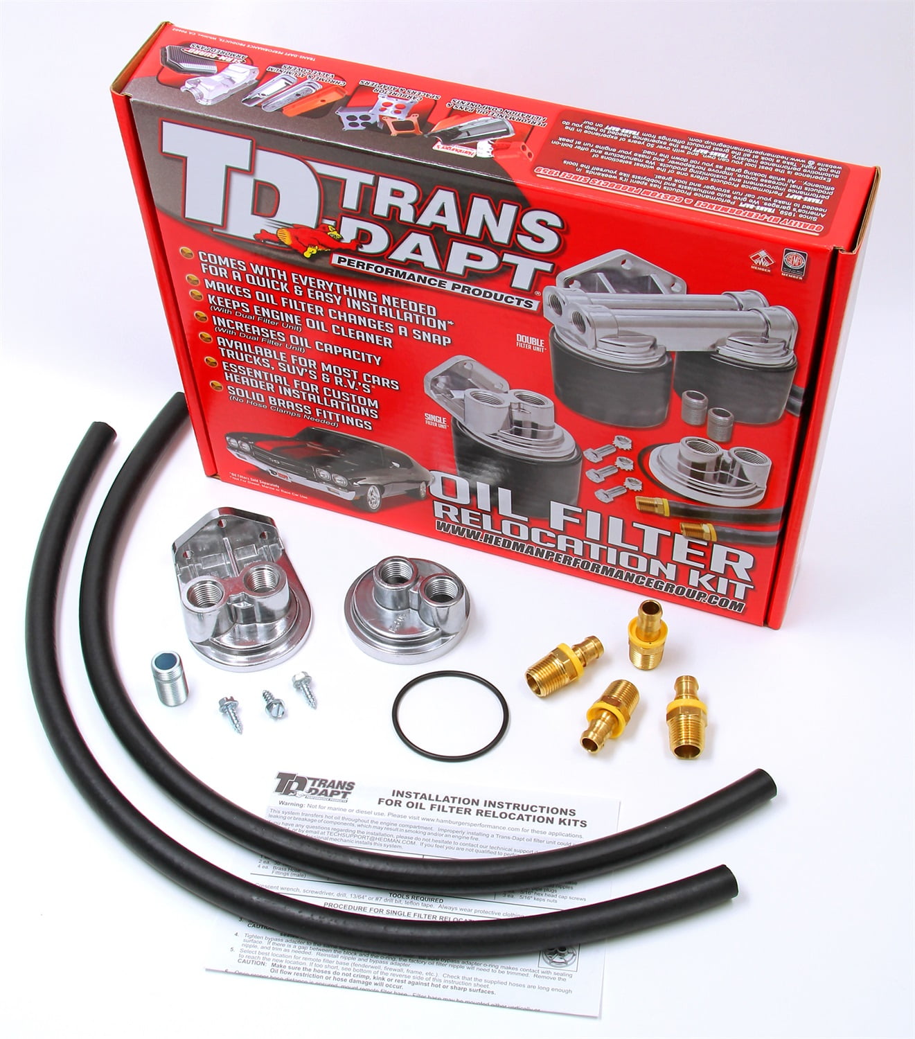 Trans-Dapt 1113 TDP1113 OIL FLTR RELO KIT SNGL FORD - Walmart.com