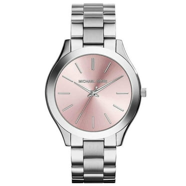 Michael Kors Slim Runway Wrist Watch, Blue Dial, Two-Tone, Ladies ...