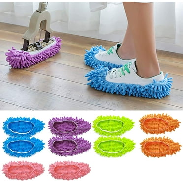(5 Pairs)10pcs Mop Slippers Shoes Cover, Reusable Microfiber Foot ...