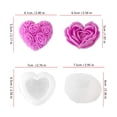 2Pcs Flower Heart Silicone Molds Grade Silicone Easy Demolding for ...