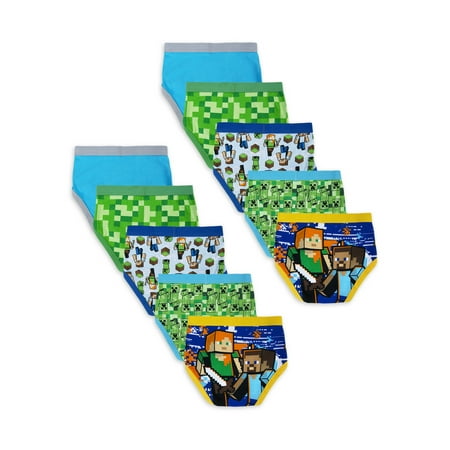 Minecraft - Minecraft, Boys Underwear, 10 Pack Briefs Sizes 4 - 8 ...