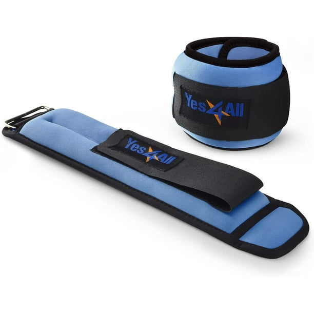 Yes4All 2 lbs Ankle / Wrist Neoprene Weight, Blue, Pair - Walmart.com