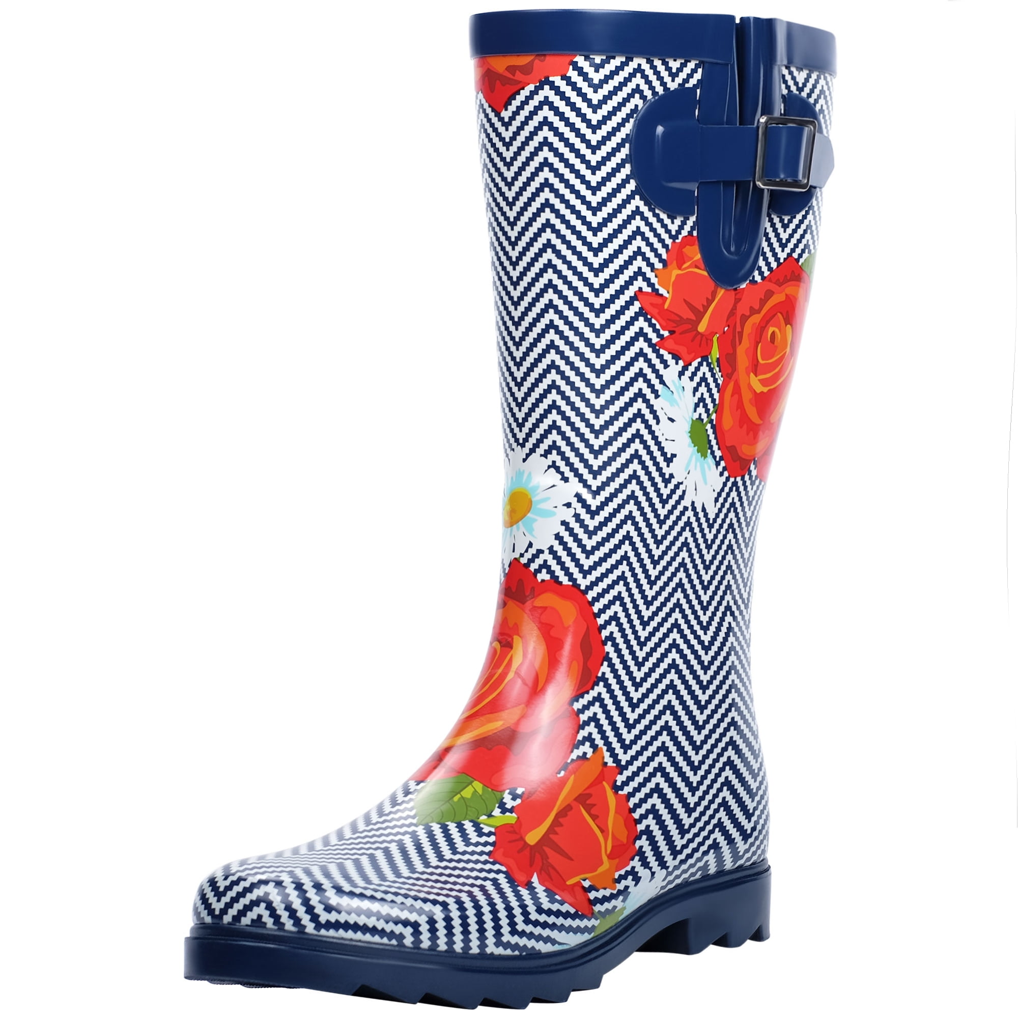 Landchief Rain Boots for Women, Ladies Tall Waterproof Rubber boots for ...