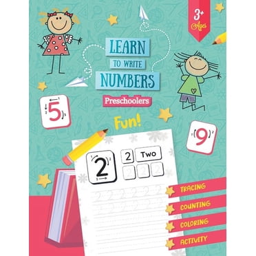 number tracing worksheets Ages 3+: trace numbers practice workbook for ...
