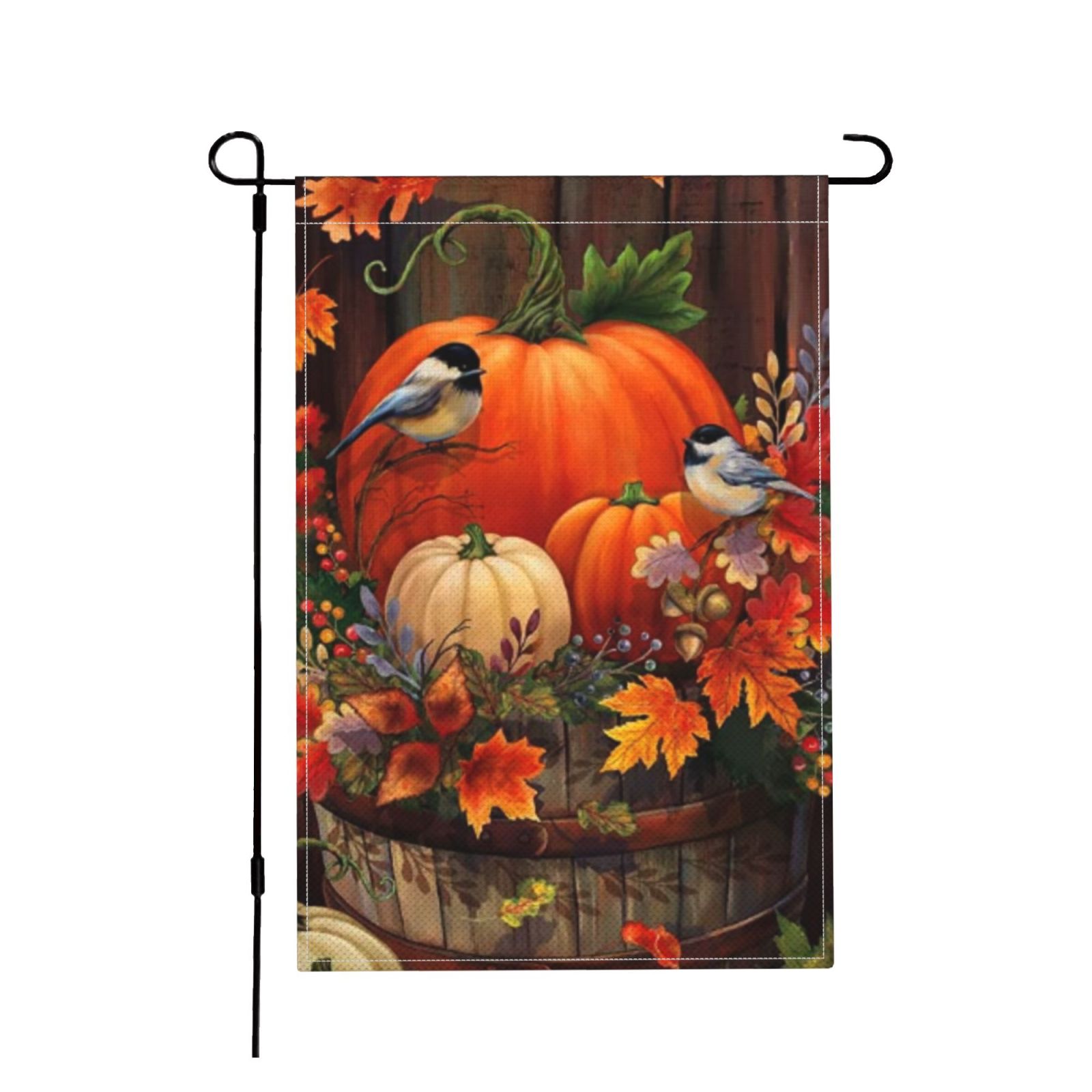 Fall Thanksgiving Pumpkin Small Garden Flag 12x18 Inch Vertical Double ...
