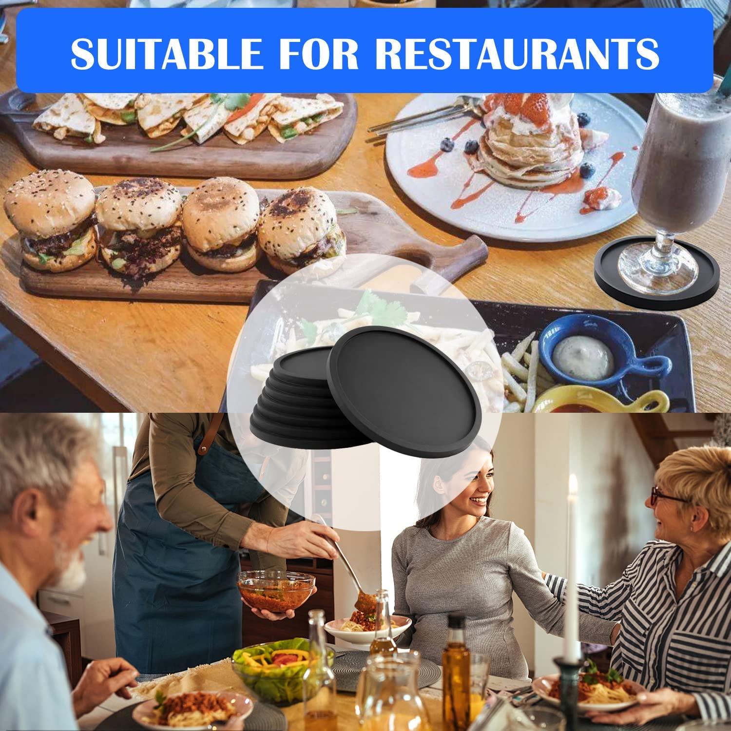 Silicone Drink Coasters,heat Resistant Cup Mate,soft Coaster For Table ...