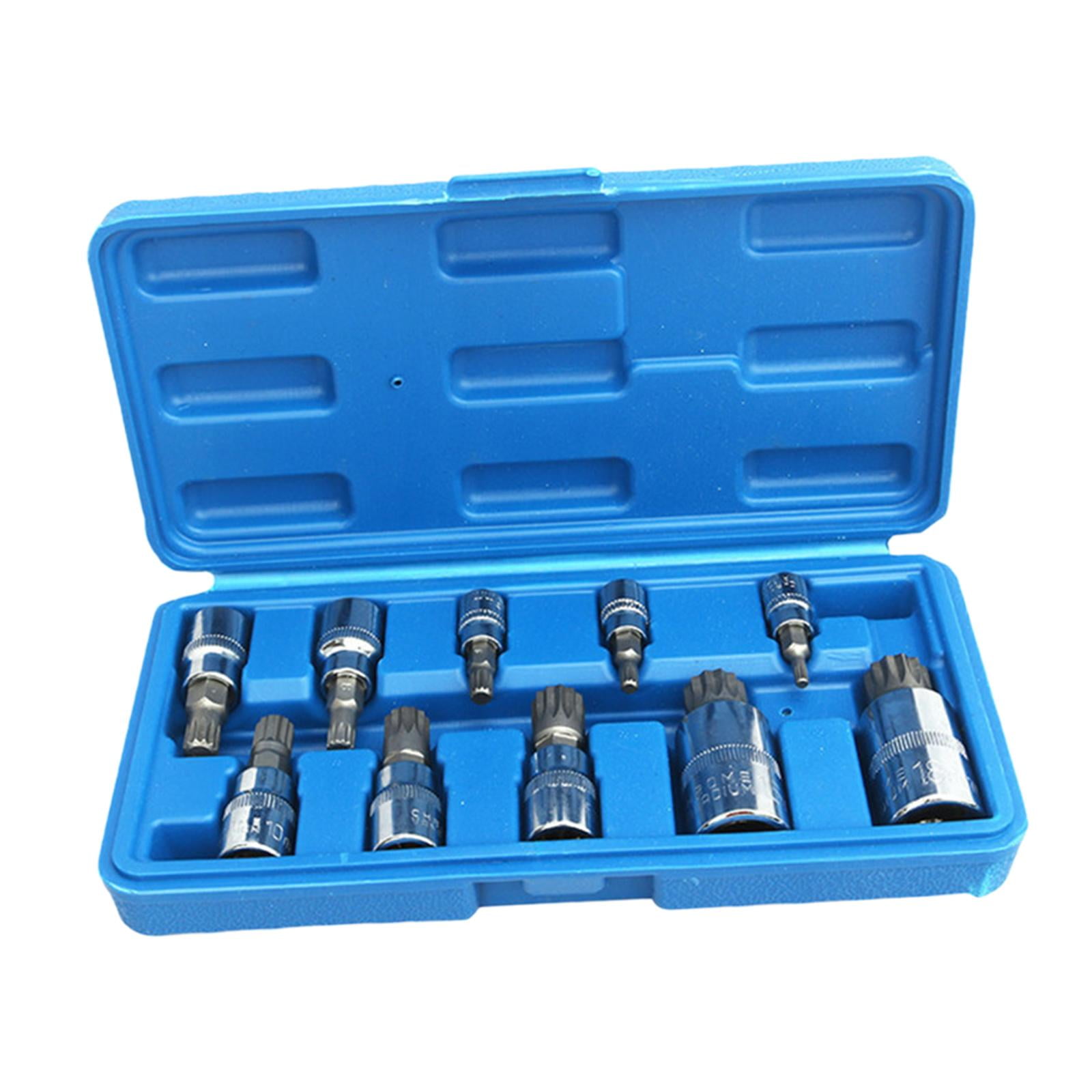 LOVIVER 10 Triple Square Spline Bit Socket Hand Tools Drive Sockets ...