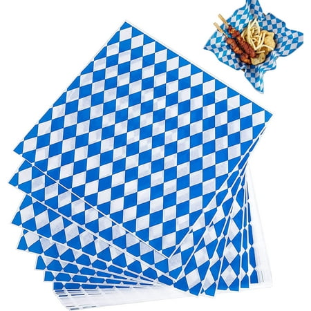 Oktoberfest Deli Paper 200 Sheets -Blue White Wax Paper Deli Wrap ...