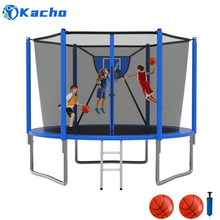 Kacho Trampoline for Kids, Trampoline 10FT 12FT 14FT 16FT, Heavy Duty ...