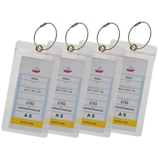 4 Waterproof Zip Seal Cruise Ship Luggage Tags Cruise Tags for Carnival ...