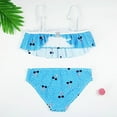 Peaskjp Girls Plus Size Swimsuit 2 Piece Bathing Suit Beach Ruffle Tropical Bathing Suit Plus
