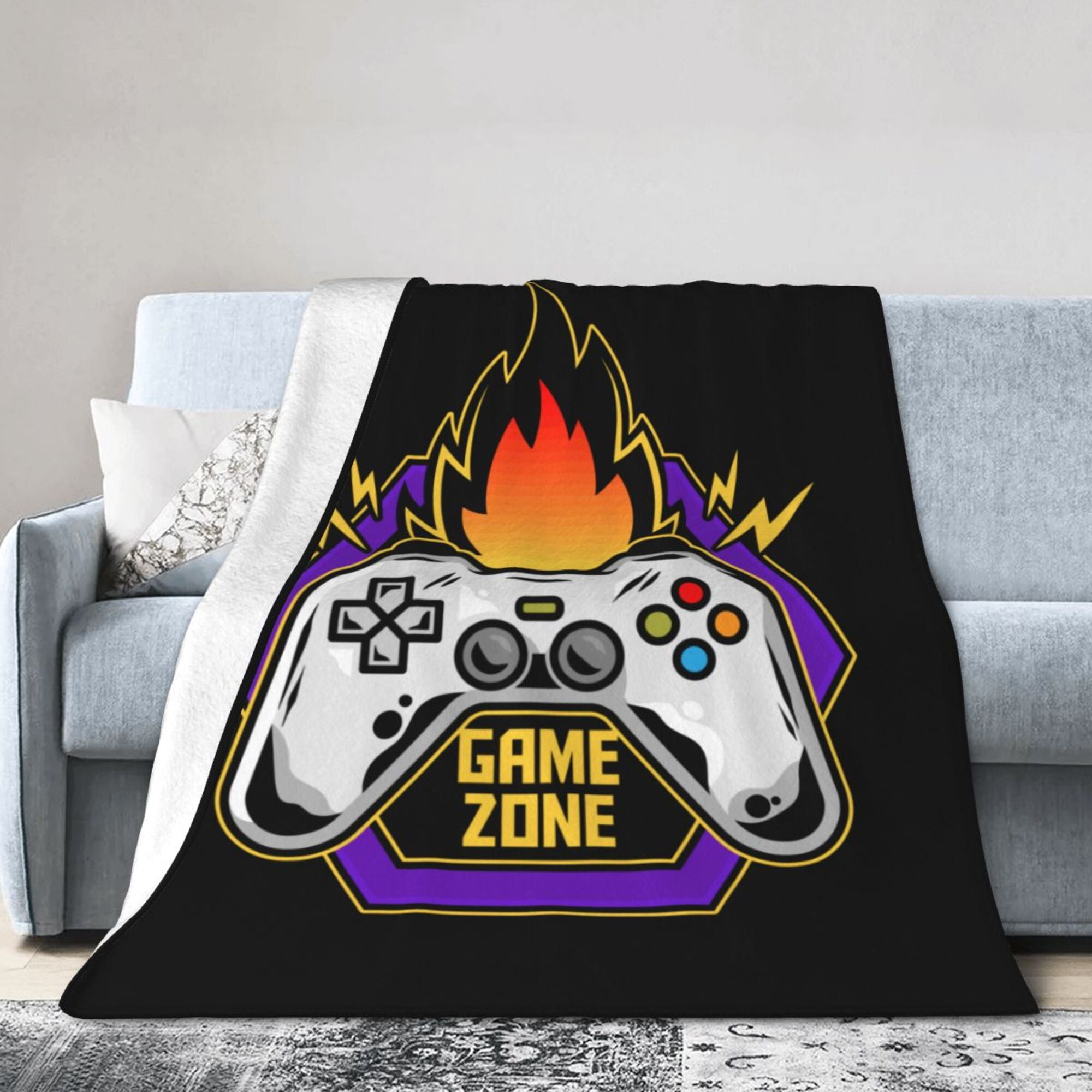 DouZhe Ultra-Soft Micro Fleece Lightweight Flannel Bed Blanket, Game ...