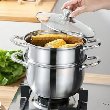 OhhGo Steamer for Cooking, 11 inch Stainless Steel Steamer Pot, 3 Tier ...