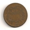 USA 1865 Two Cent Piece Coin - Civil War Bronze Composition - United ...