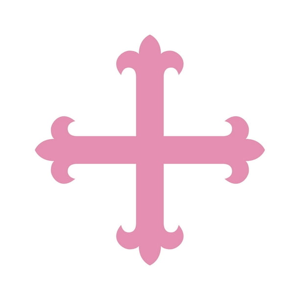 Cross Fleury Sticker Decal Die Cut - Self Adhesive Vinyl - Weatherproof ...
