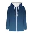 ersvoioy Womens Zip Up Hoodie Side Pockets Drop Shoulder Long Sleeve ...