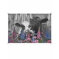 Farm Animals Sun Shade Sail 8'X10' Funny Pair Cows Rustic Wildflower ...