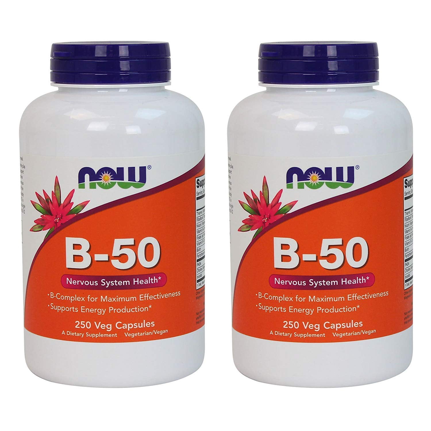 Supplement NOW Foods B-50 250 cápsulas vegetarianas (paquete de 2) | Bodega Aurrera en línea