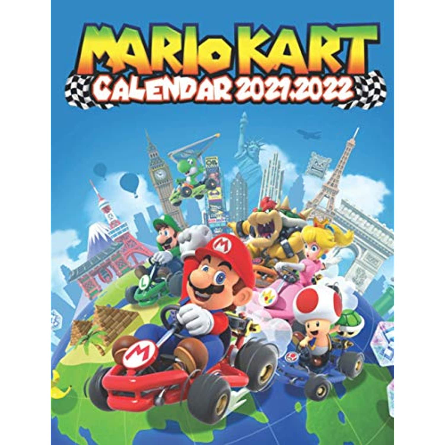 Mario Kart: 2021 – 2022 Games Calendar – 18 months – 8.5 x 11 Inch High ...