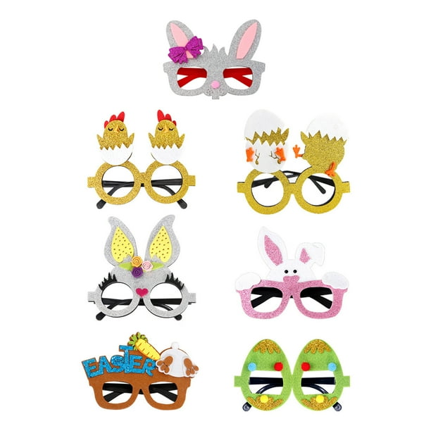 7Pcs Easter Animal Party Glasses - Kids Eyeglasses Frame with Bunny ...