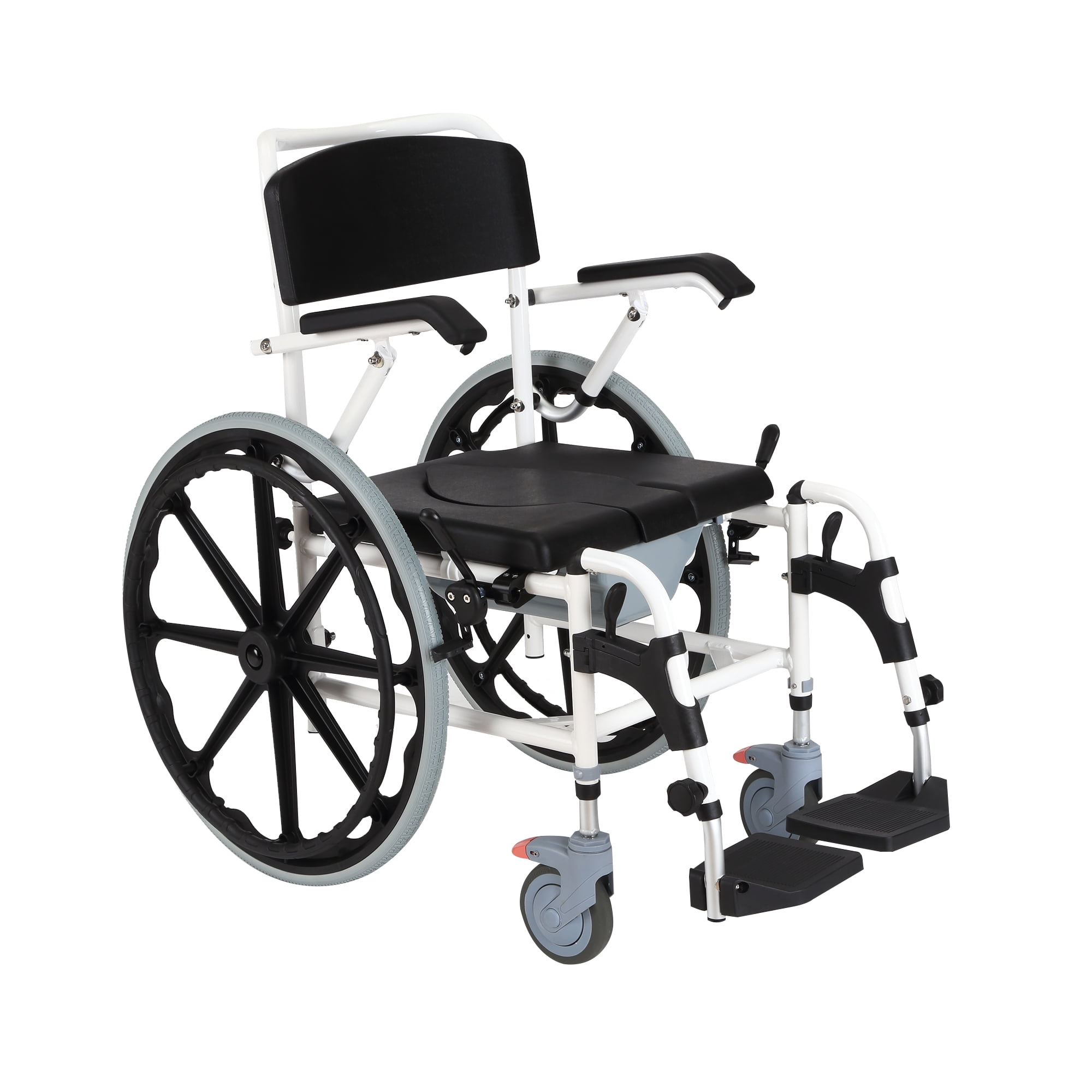 HOMCOM Personal Mobility Assist Waterproof Commode Shower Transport ... HOMCOM Personal Mobility Assist Waterproof Commode Shower Transport ...