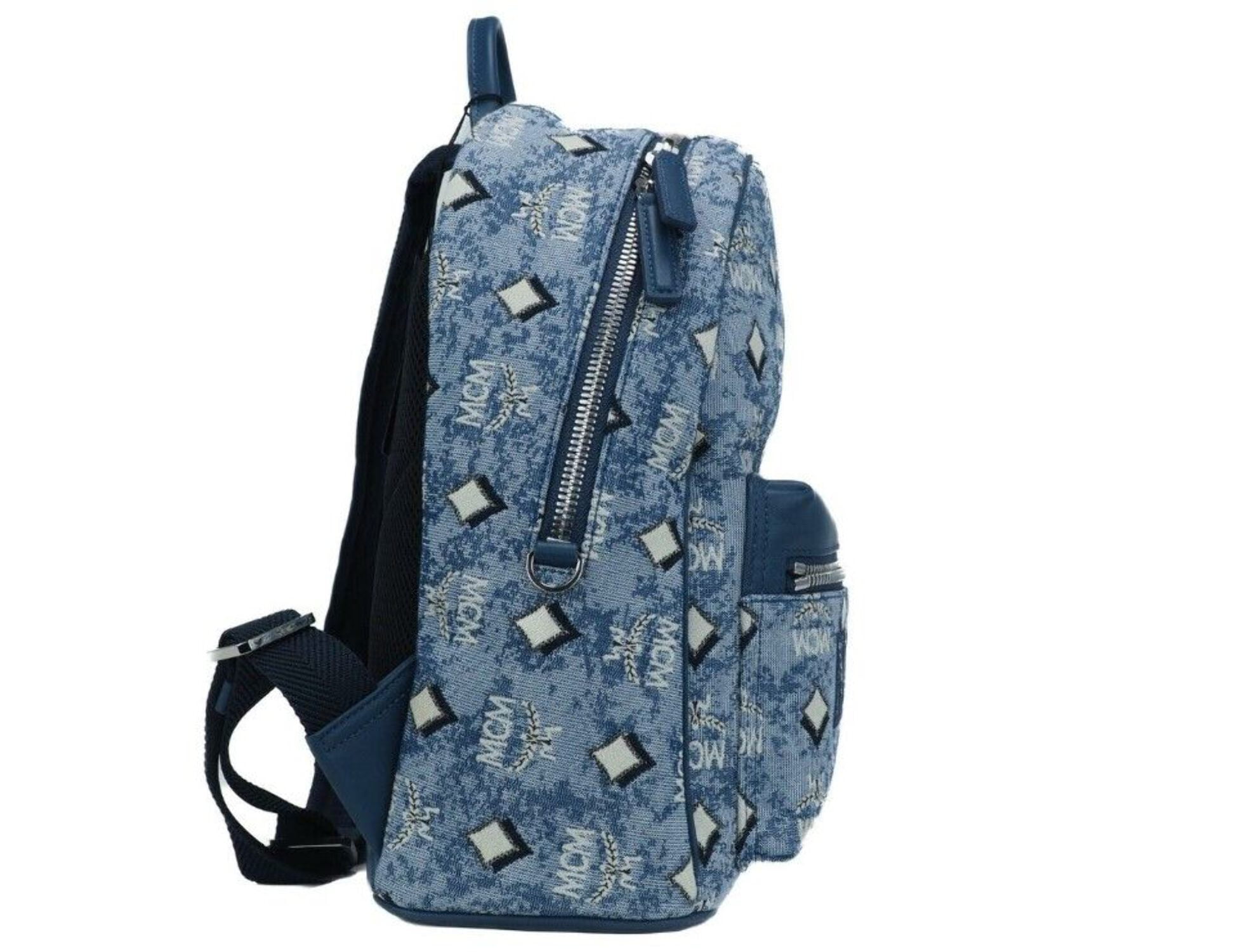 MCM Stark Small Vintage Jacquard Monogram Logo Backpack MCM Stark Small Vintage Jacquard Monogram Logo Backpack