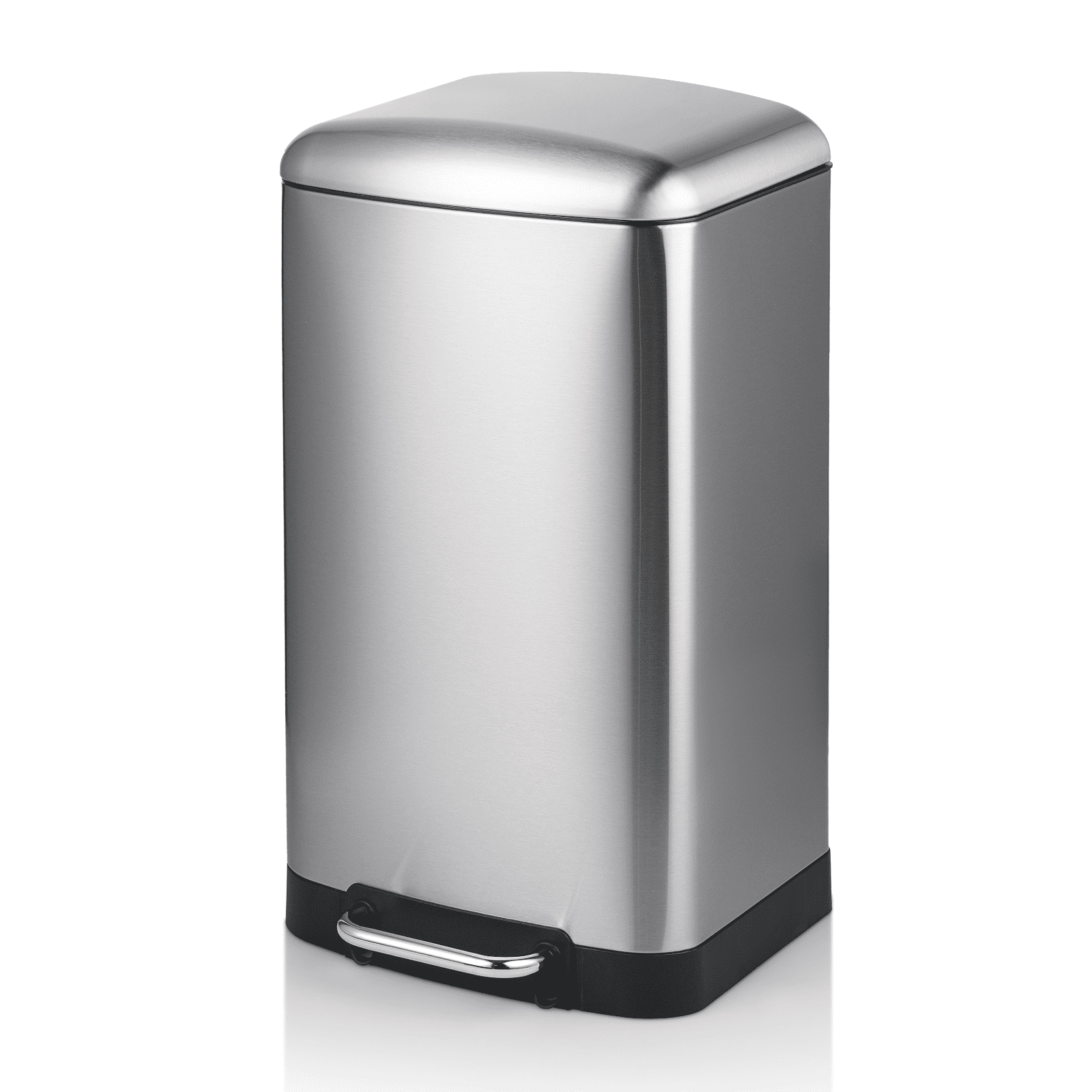 MoNiBloom 10.5 Gallon Trash Can, Hands-Free Stainless Steel Kitchen ...