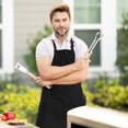 Adjustable Bib Apron 100% Polyester Kitchen Aprons Waterdrop Resistant ...