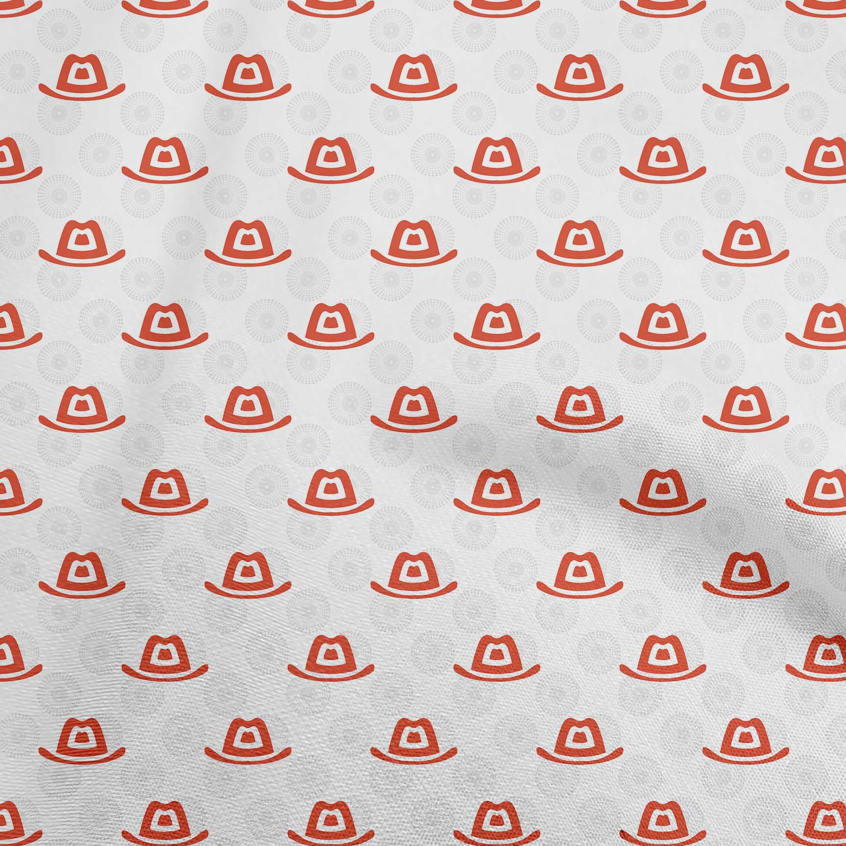 oneOone Polyester Spandex Red Fabric Kids Cowboy Hat Sewing Material ...