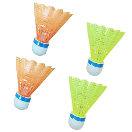 Destyer 4 Pieces Glowing Badminton Balls Home Outdoor Adults Children ...