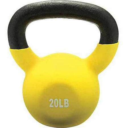 Champion 20 lb Vinyl-Coated Kettlebell, Yellow - Walmart.com