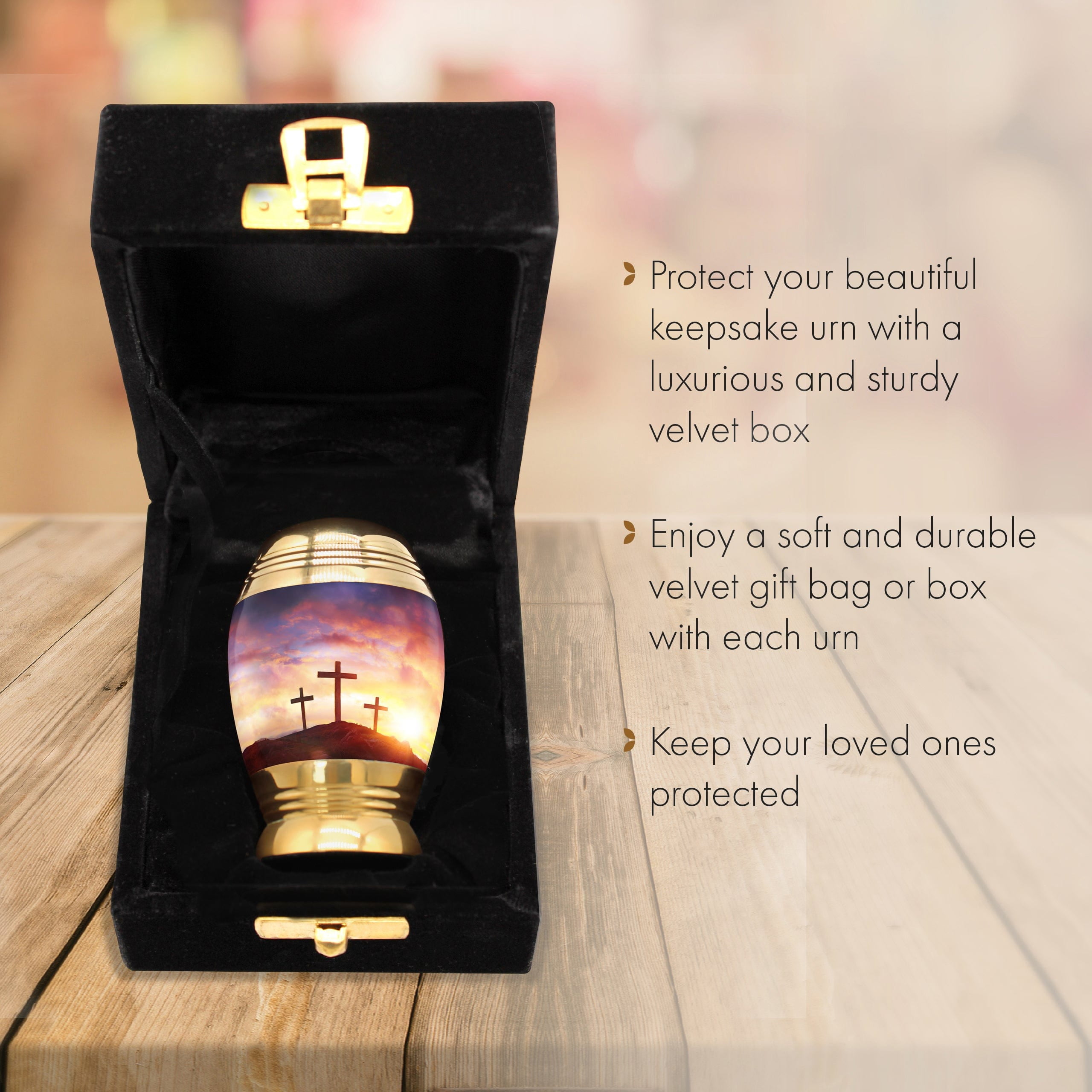 Three Crosses Urns for Cremation Ashes Large Urn XL or Small Keepsake ...