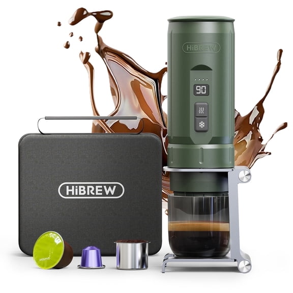 HiBREW H4C Outdoor Portable Espresso Maker,20Bar Travel Coffee Machine ...