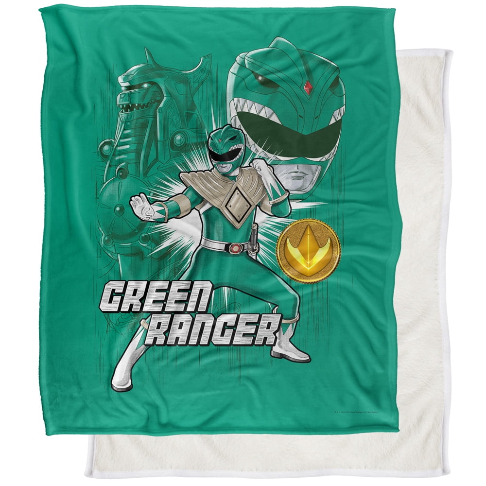 Power Rangers, 50"x60", Green Ranger Silky Touch Sherpa Back Super Soft ...