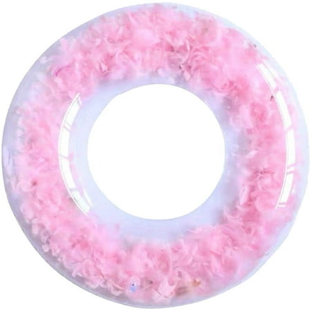 HTOOQ Thickened PVC Swimming Ring Inflated Swim Ring Transparent ...