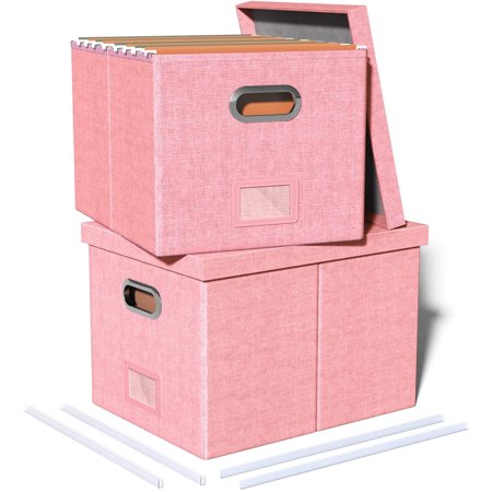 File Storage Organizer Box,Filing Box,Portable File Box with Lid,Fit ...