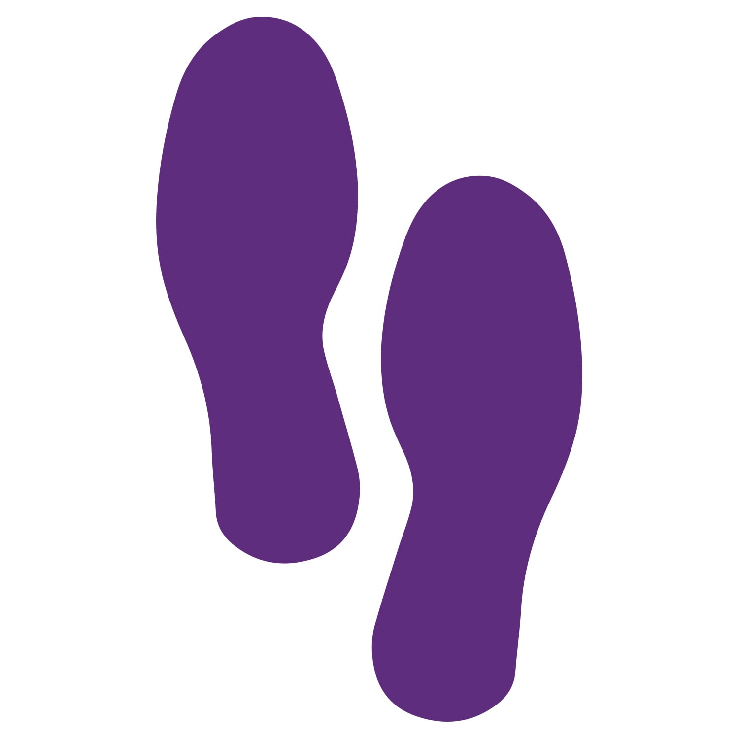 LiteMark Large Size Purple Removable Footprint Decals - Pack of 8 ...