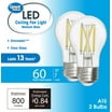 Great Value LED Multi-Use A15 5 Watts Soft White Medium Base Bulbs, 2 ...