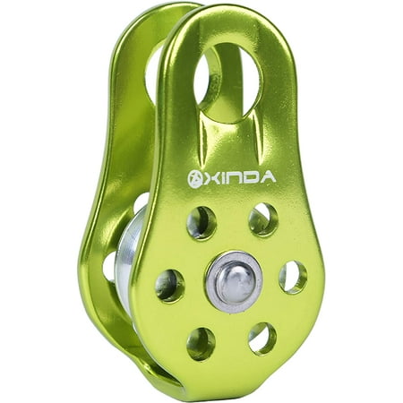 20kN Climbing Pulley Rescue Pulley Single Sheave Aluminum Fixed Eye ...