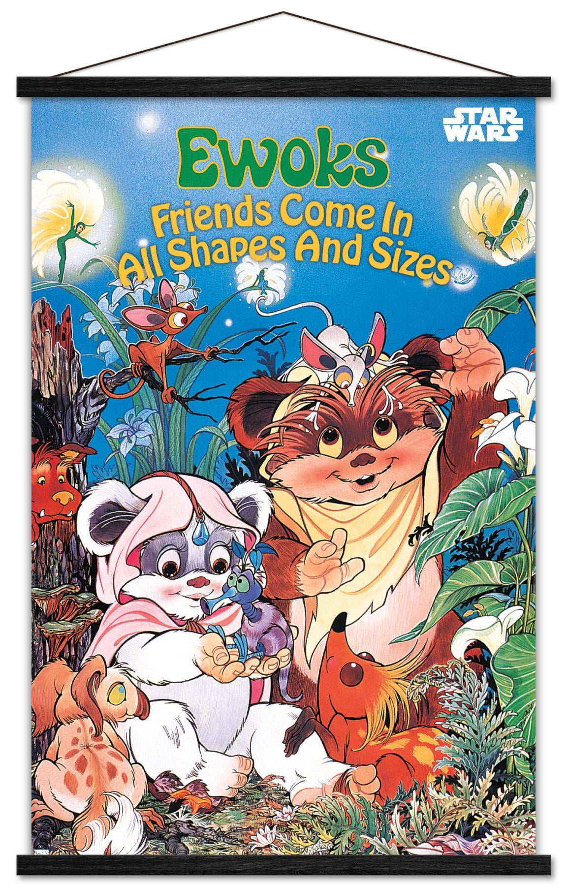 Star Wars: Ewoks - Friends Wall Poster with Wooden Magnetic Frame, 22. ...