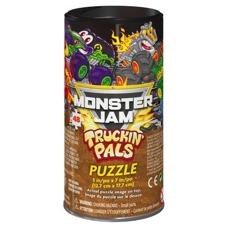 Monster Jam Jigsaw Puzzle in Tube, for Families and Kids Ages 4 and up ...