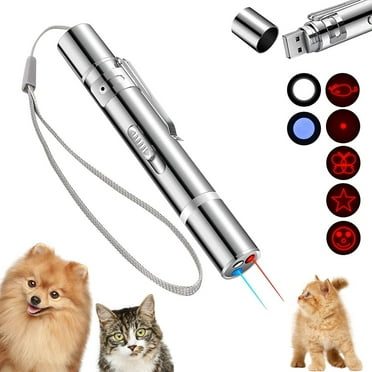 Zugesify Laser Pointer Cat Toy, Interactive Toy with Red Dot LED Light Pointer, Long Range 3 ...