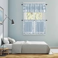 3 Piece Kitchen Curtains and Valances Set White Letters Cafe Curtains ...